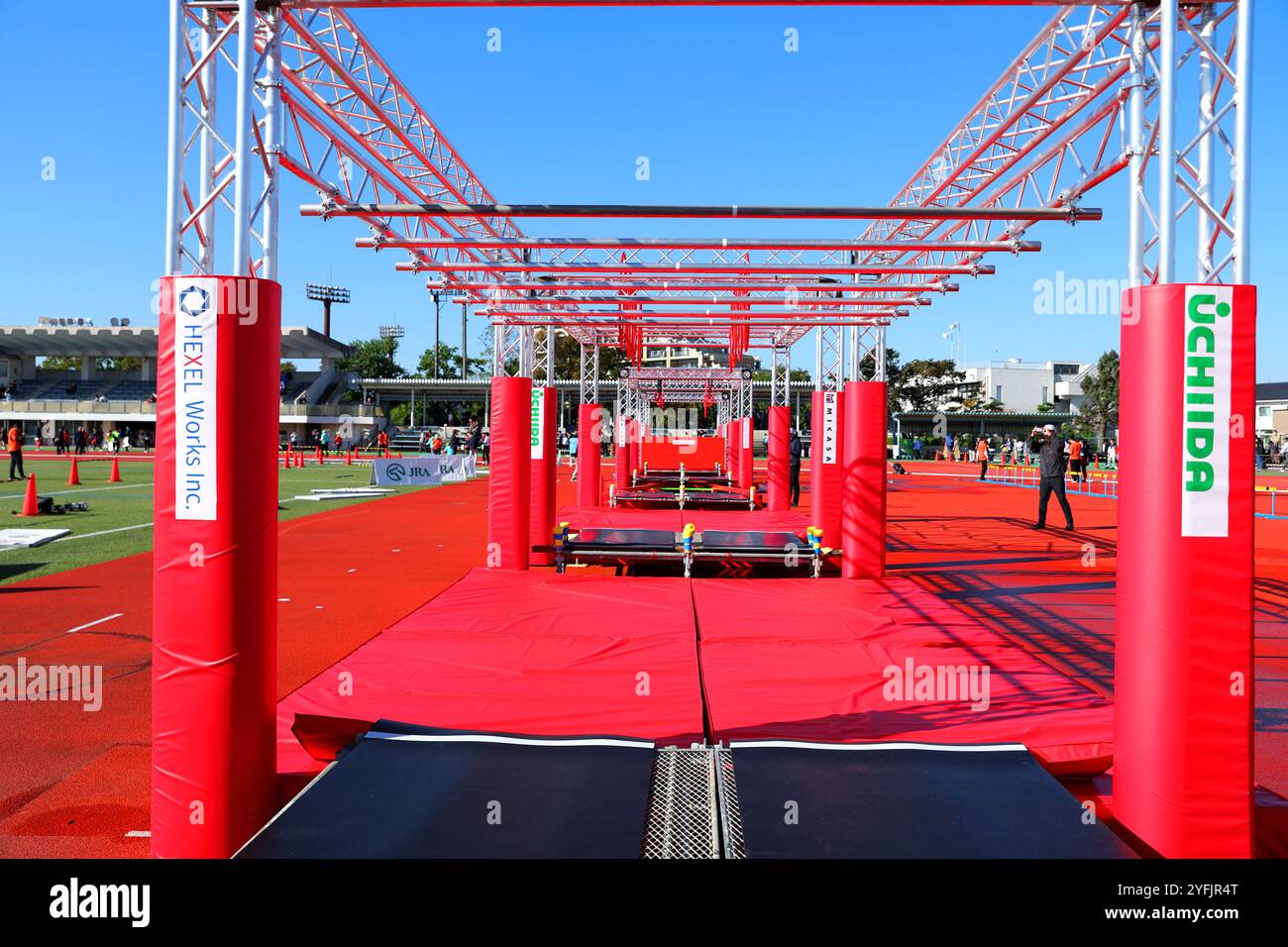 Anjo City athletics stadium, Aichi, Japan. 3rd Nov, 2024. Obstacle ...