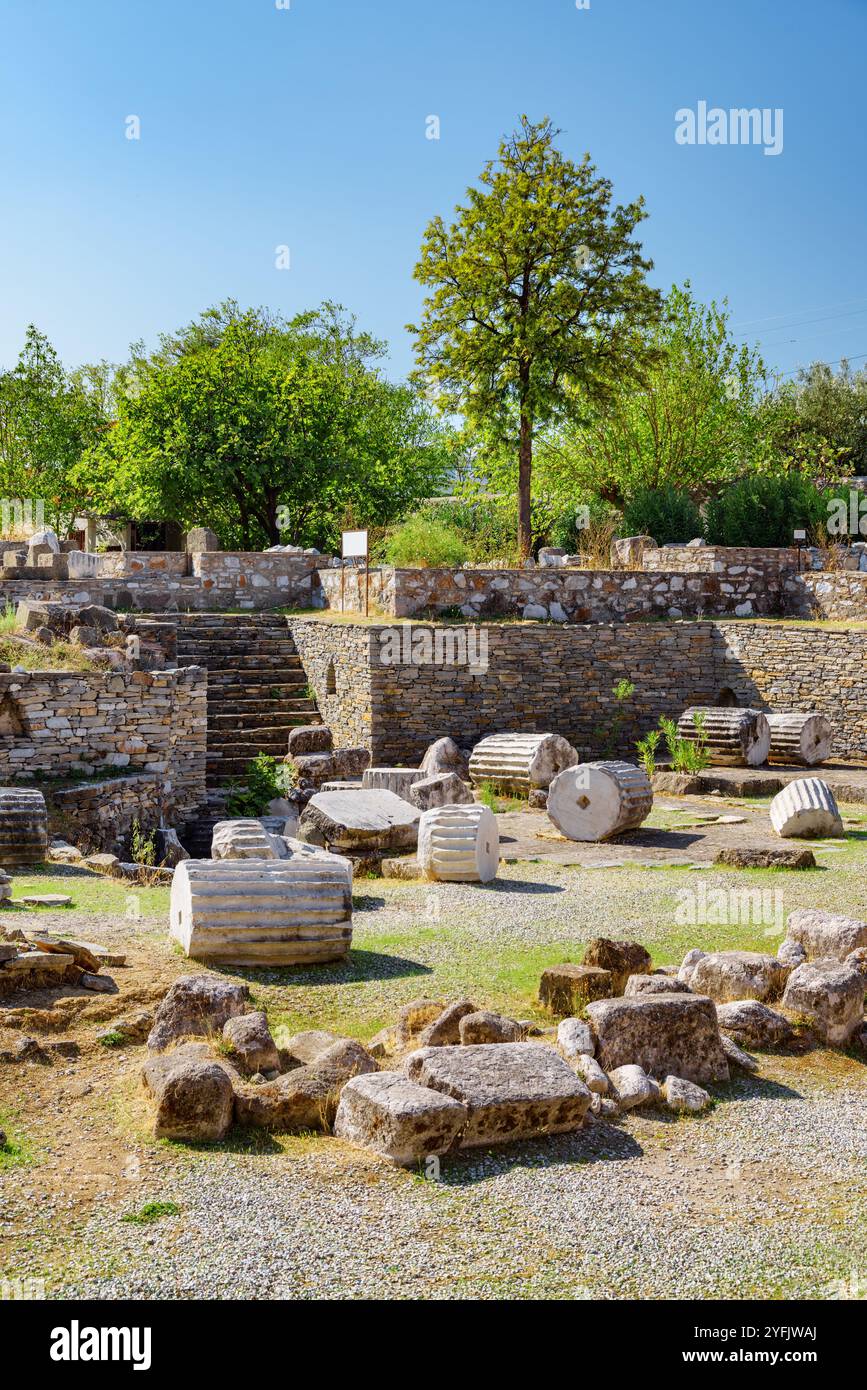 The ruins of the Mausoleum at Halicarnassus in Bodrum, Turkey Stock ...