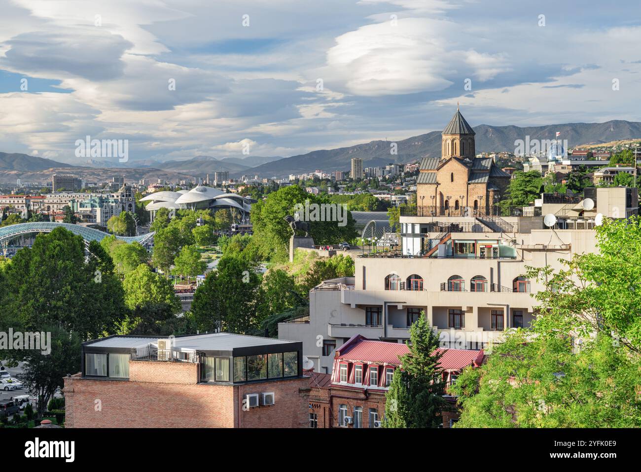 The Virgin Mary Assumption Church of Metekhi in Tbilisi, Georgia Stock ...