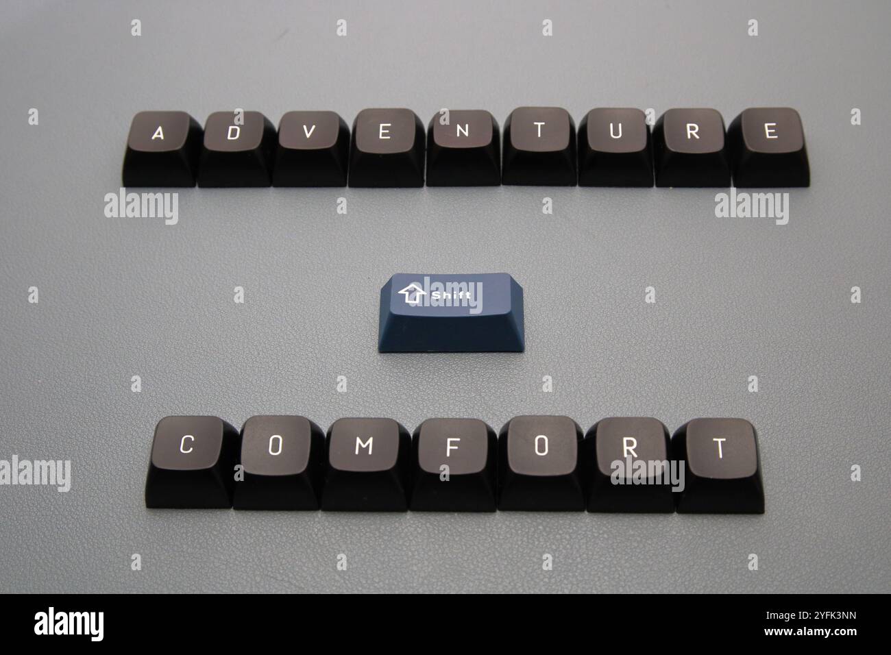 Shift Out Of Your Comfort Zone For Adventure Stock Photo - Alamy