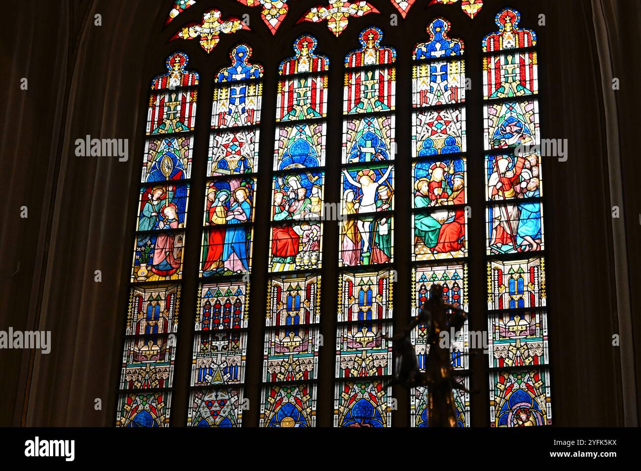 Stained glass windows inside St Saviour's Cathedral (Sint ...