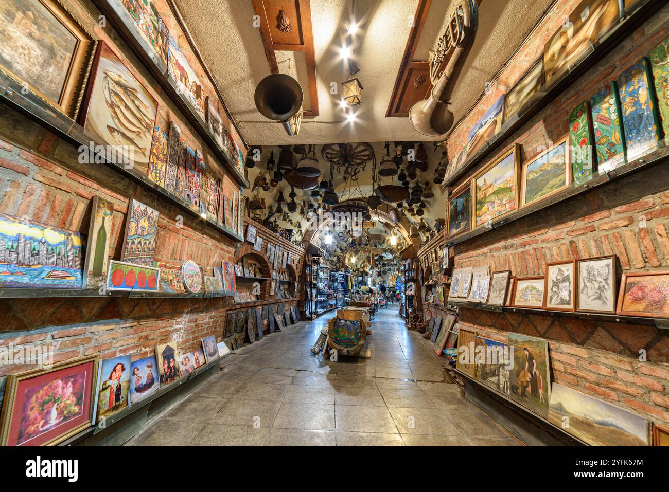 Inside view of Meidan Bazaar in Old Town of Tbilisi Stock Photo - Alamy