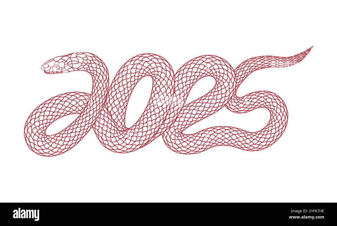 2025 year snake logo hi-res stock photography and images - Alamy