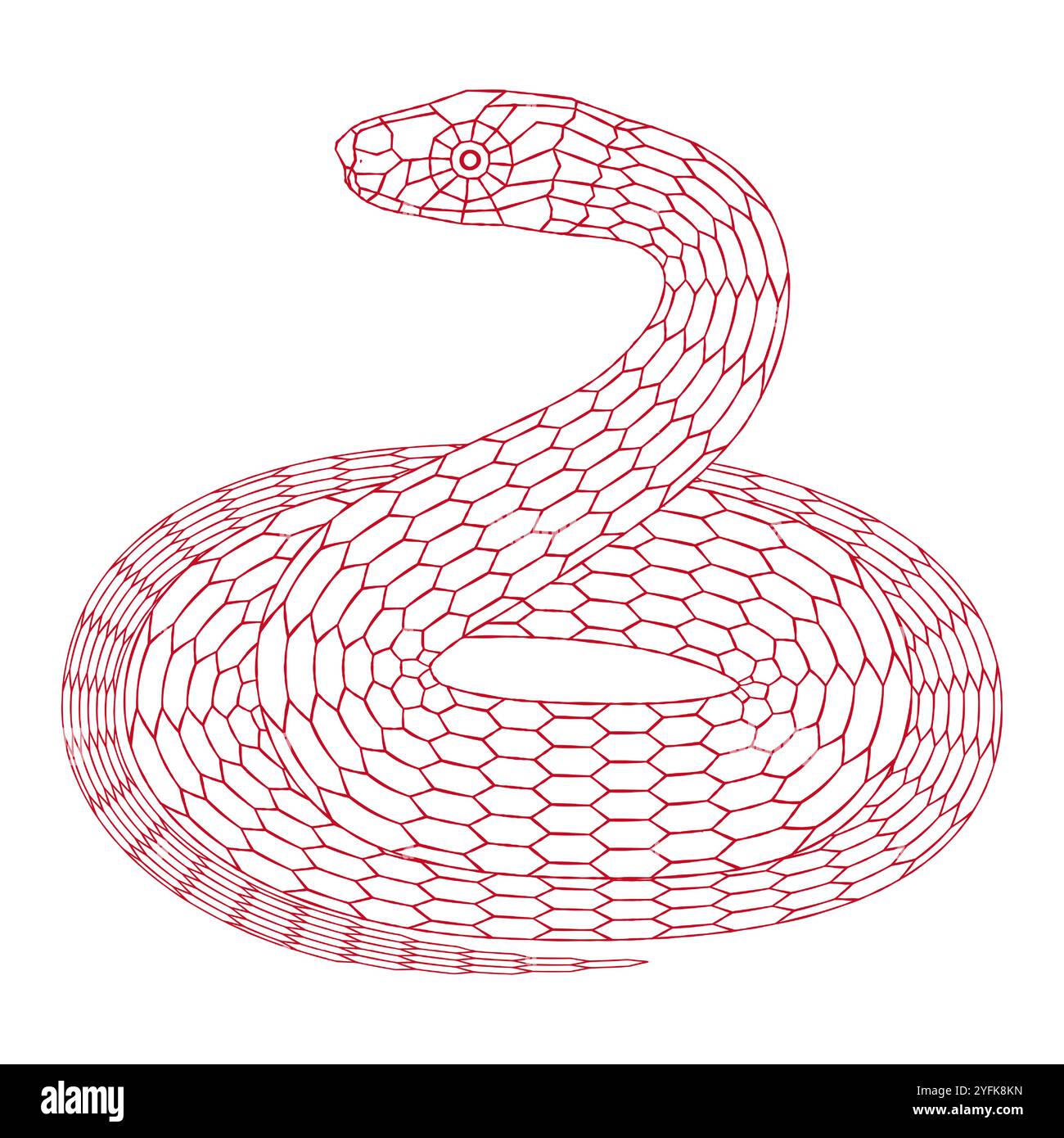 cartoon snake pattern with red line stroke Stock Vector Image & Art - Alamy