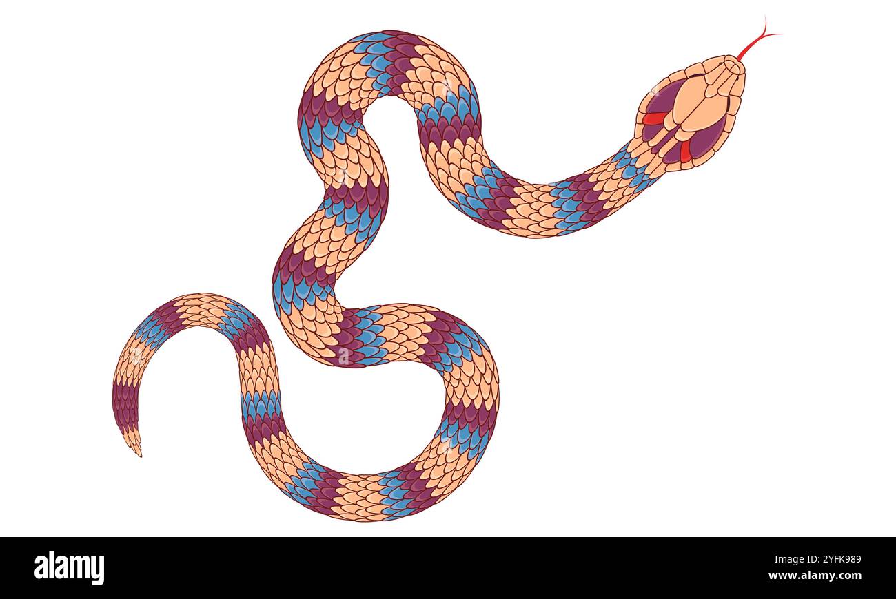 abstract orange cartoon snake pattern Stock Vector Image & Art - Alamy