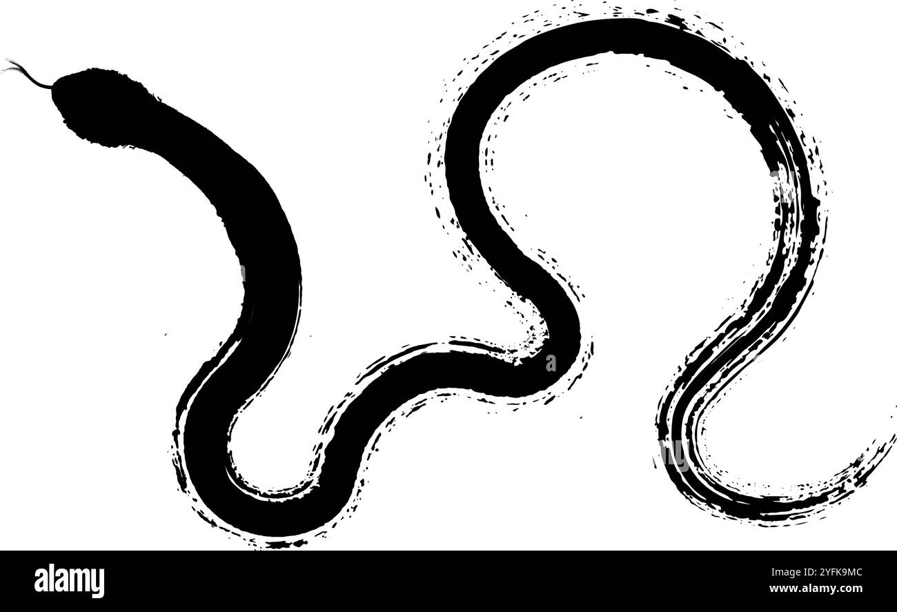 A brush style abstract snake Stock Vector Image & Art - Alamy