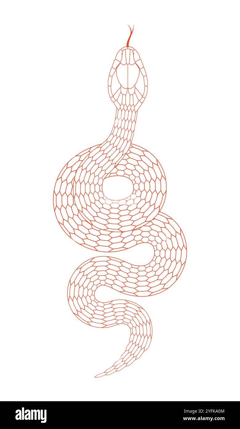 cartoon snake pattern with red line stroke Stock Vector Image & Art - Alamy