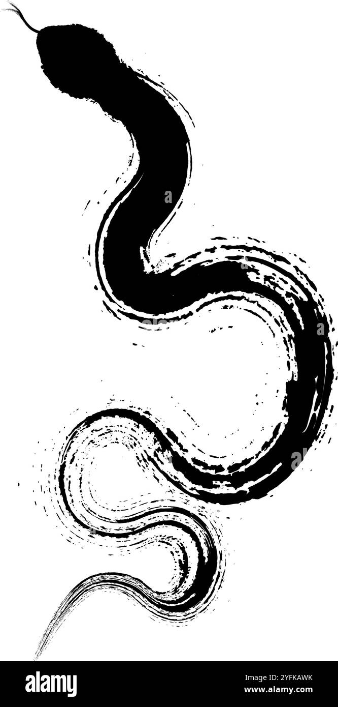 A brush style abstract snake Stock Vector Image & Art - Alamy