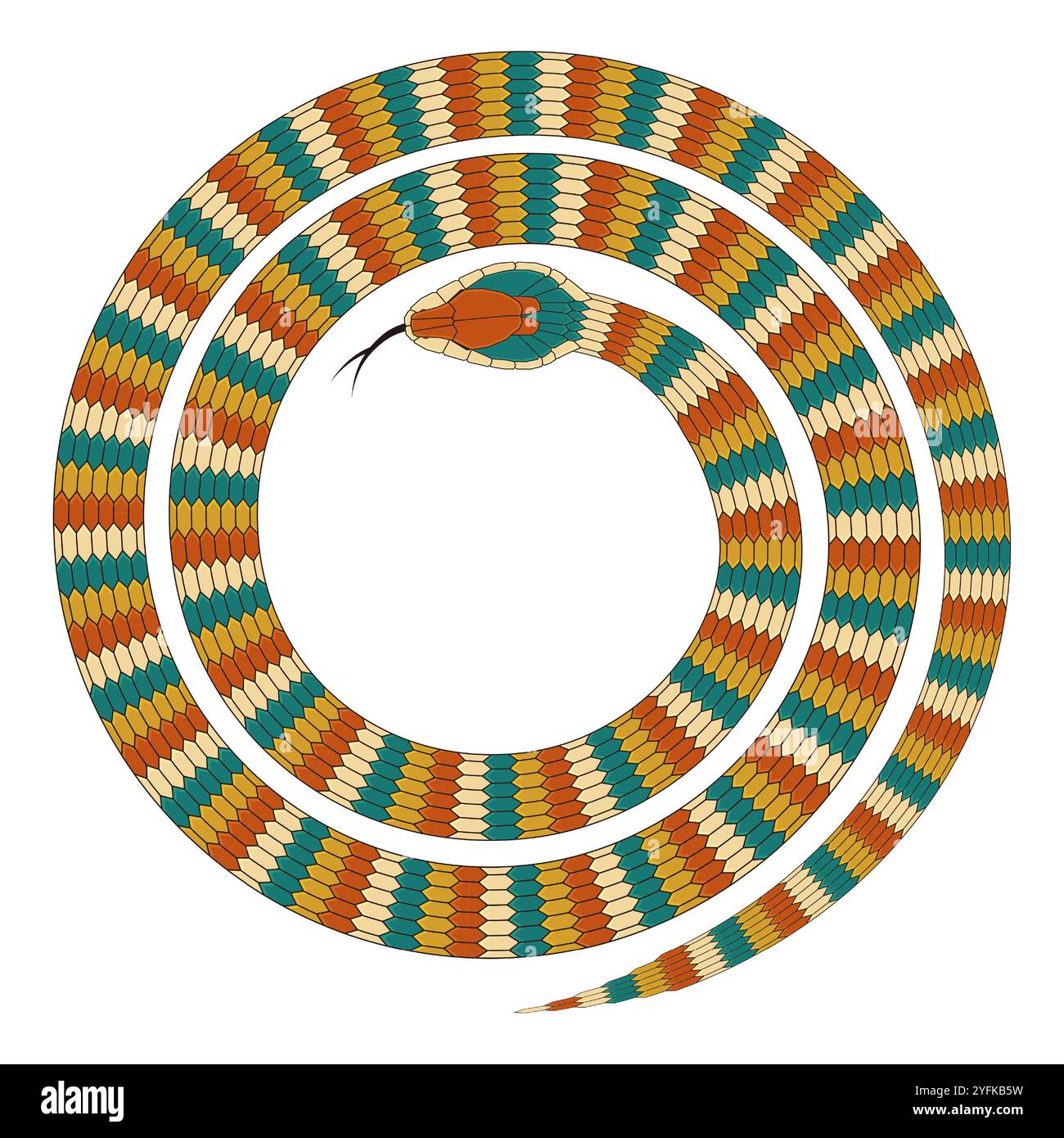 abstract orange cartoon snake pattern Stock Vector Image & Art - Alamy