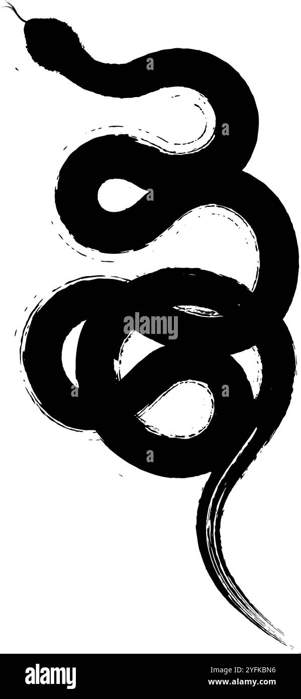 A brush style abstract snake Stock Vector Image & Art - Alamy