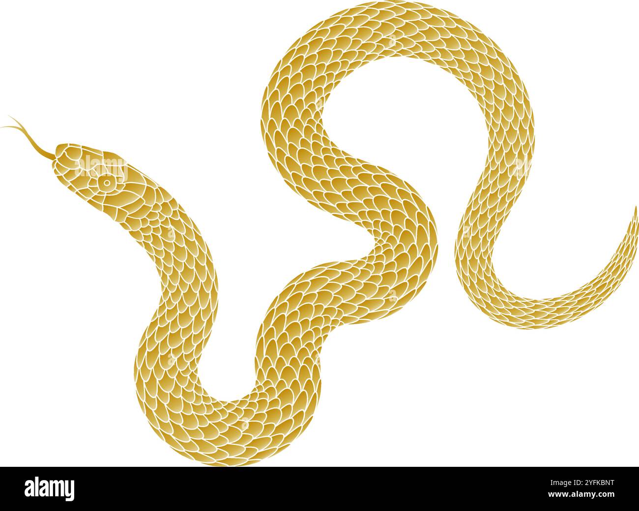 Illustration of a golden snake Stock Vector Image & Art - Alamy