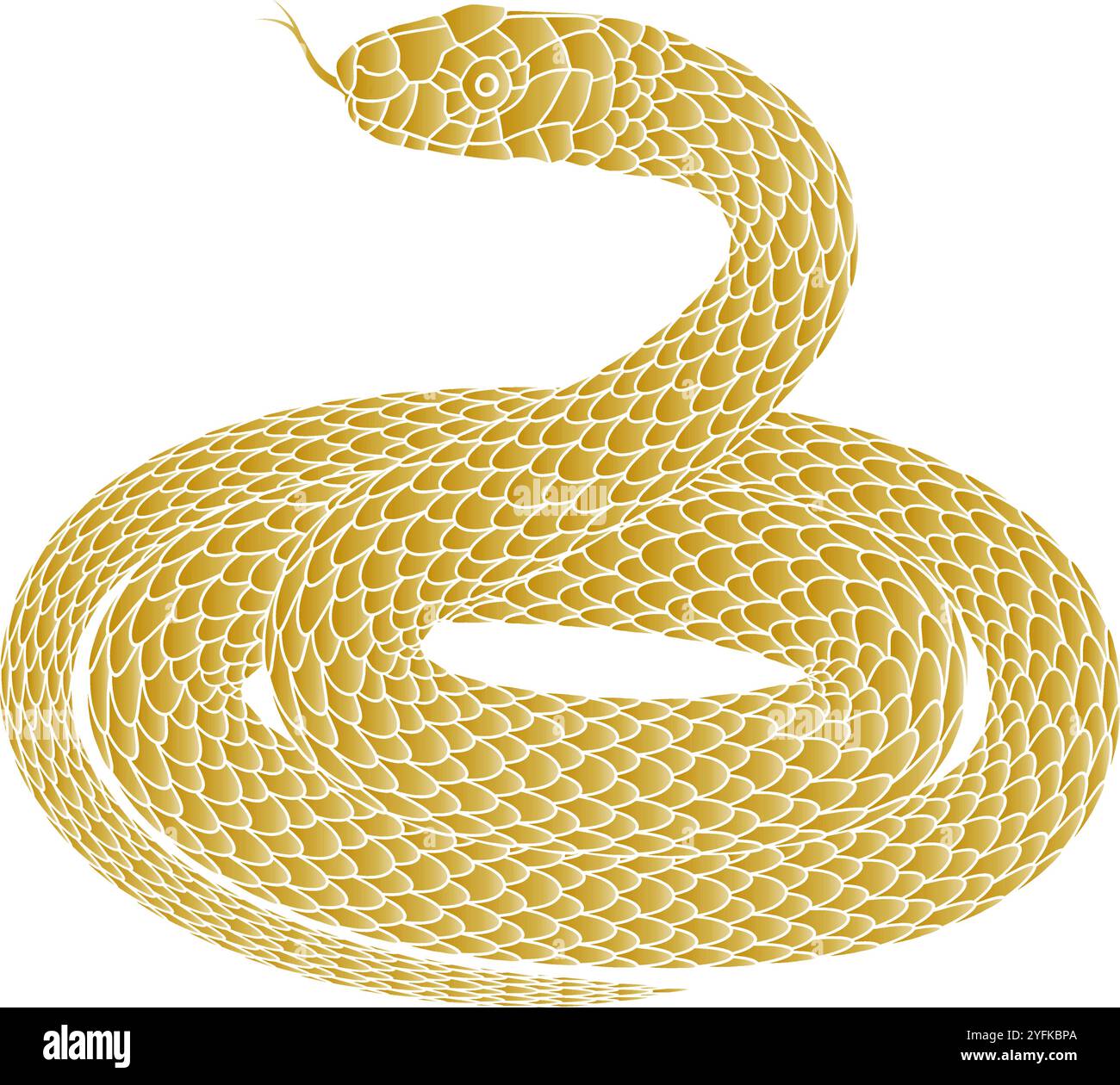 Illustration of a golden snake Stock Vector Image & Art - Alamy