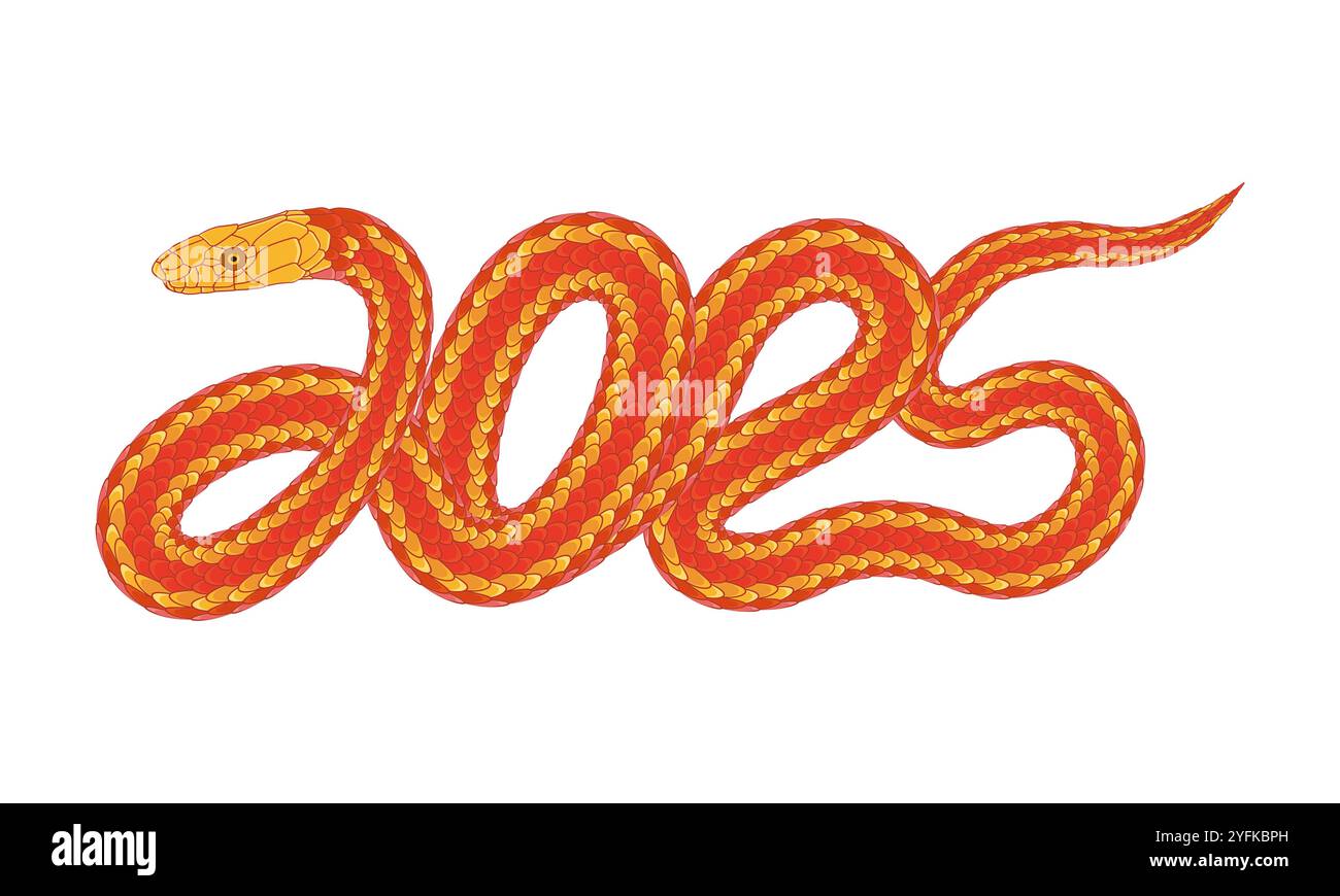 Abstract snakes surrounding the number 2025 Stock Vector Image & Art - Alamy