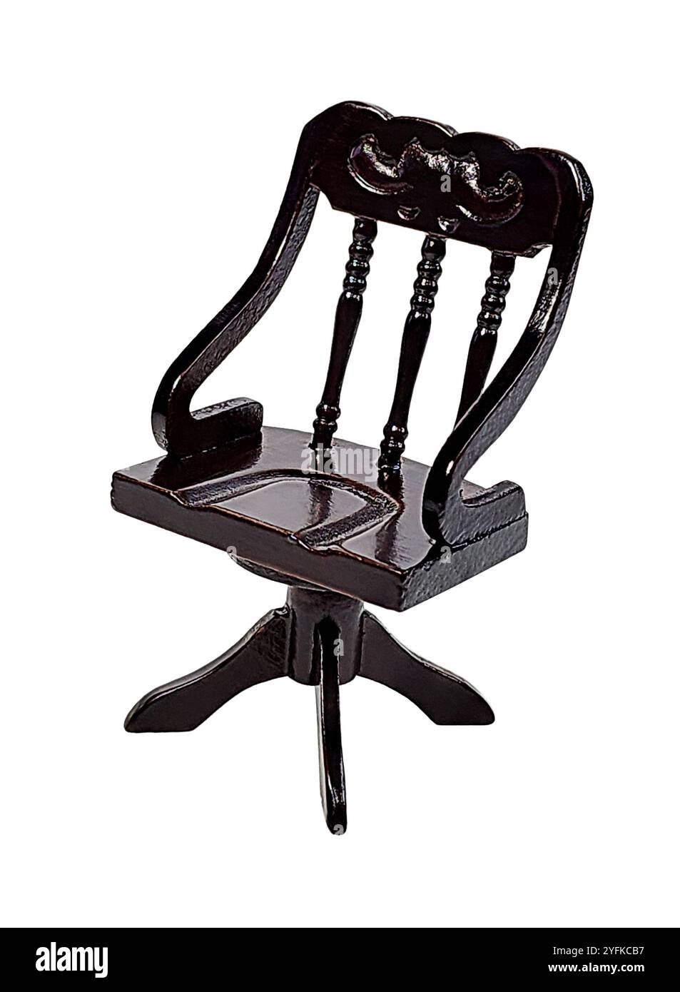 Wooden office chair with arm rests for sitting Stock Photo - Alamy