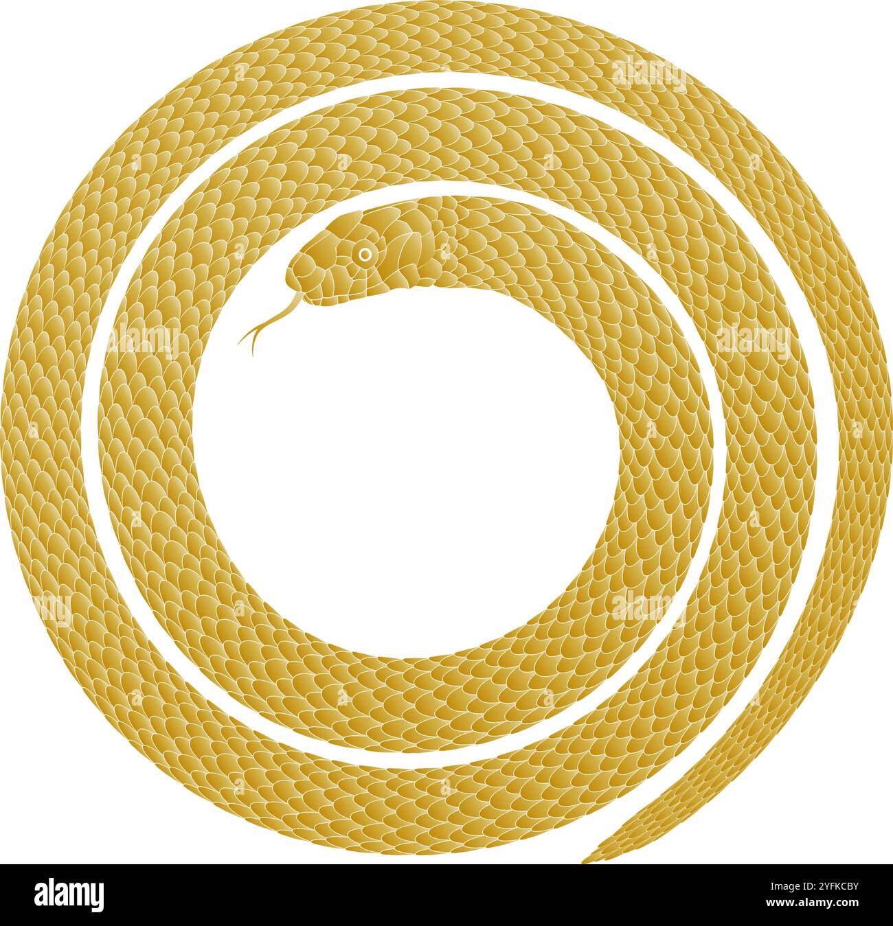 Illustration of a golden snake Stock Vector Image & Art - Alamy