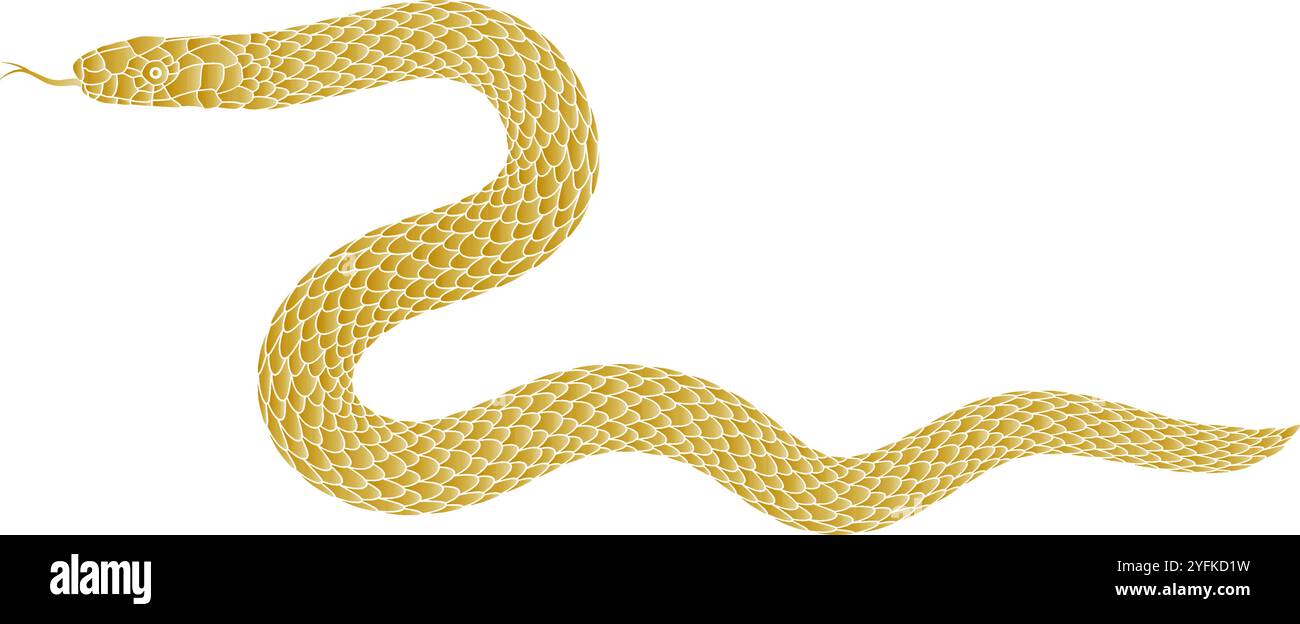 Illustration of a golden snake Stock Vector Image & Art - Alamy