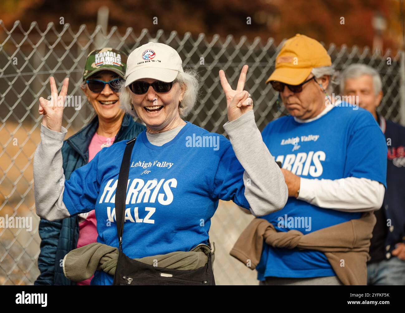 Kamala Harris supporters at the Harris Rally in Allentown, Pennsylvania ...