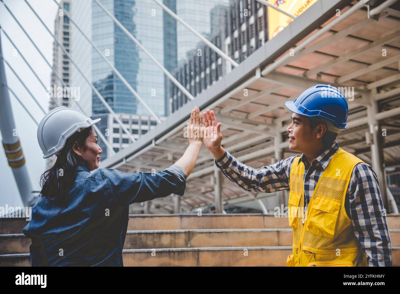 Partner Business Trust Teamwork Partnership. Industry contractor fist ...