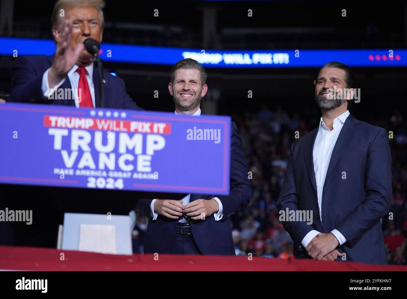 Republican presidential nominee former President Donald Trump speaks at ...