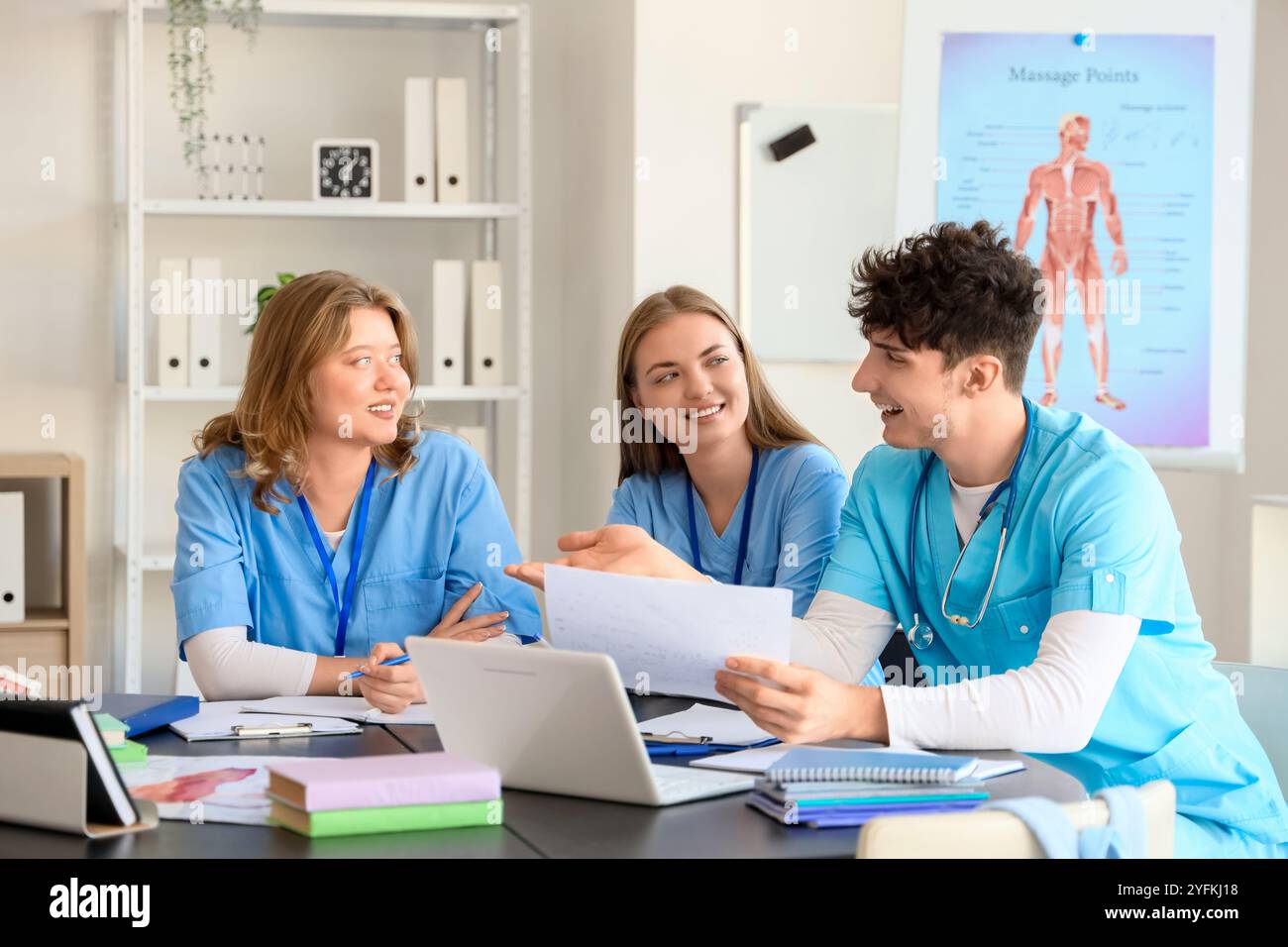 Medical students studying at university Stock Photo - Alamy