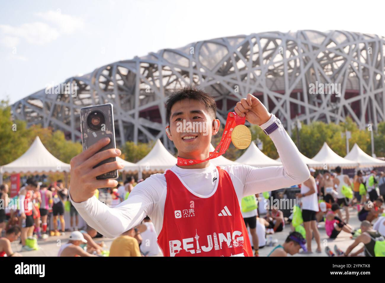 Beijing,China.3rd November 2024. The 2024 Beijing Marathon commences on ...