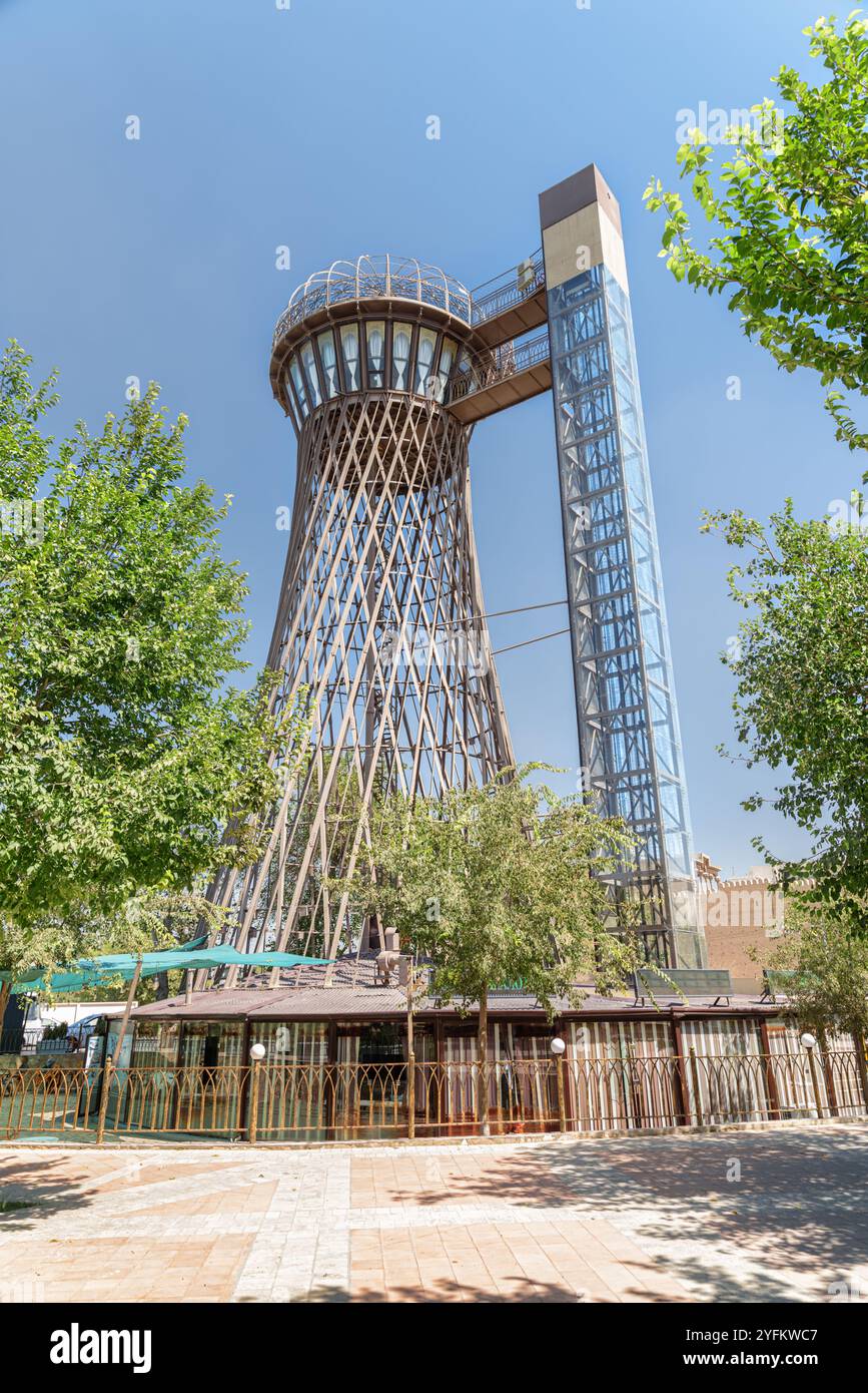 The Shukhov Tower (Bukhara Tower) in Historic Center of Bukhara Stock ...