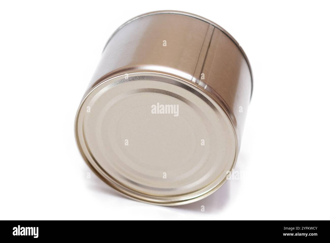 Round Unopened Tin Can Isolated on White Background. Canned Food ...