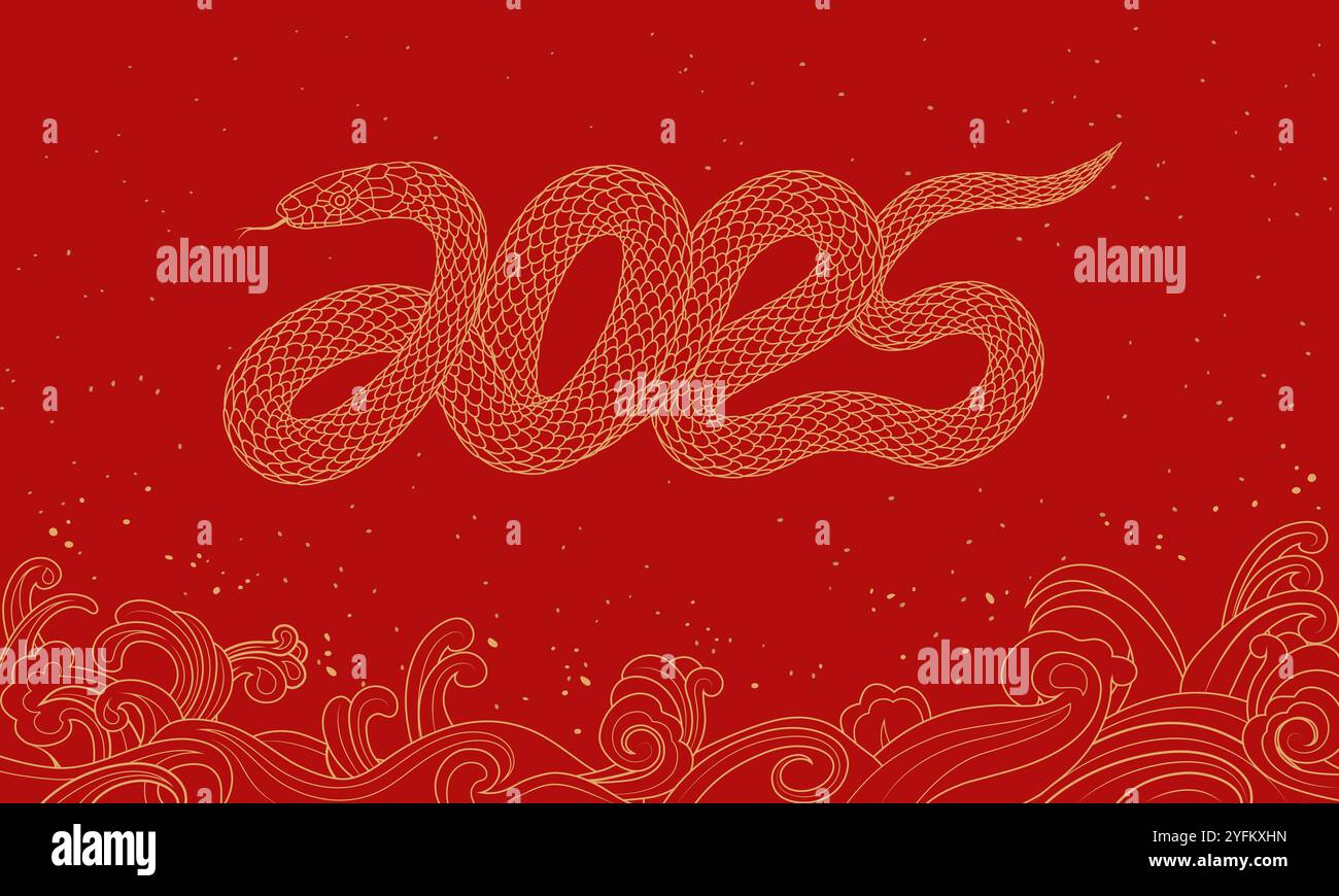 2025 Chinese Year of the Snake Red Cover Stock Vector Image & Art - Alamy