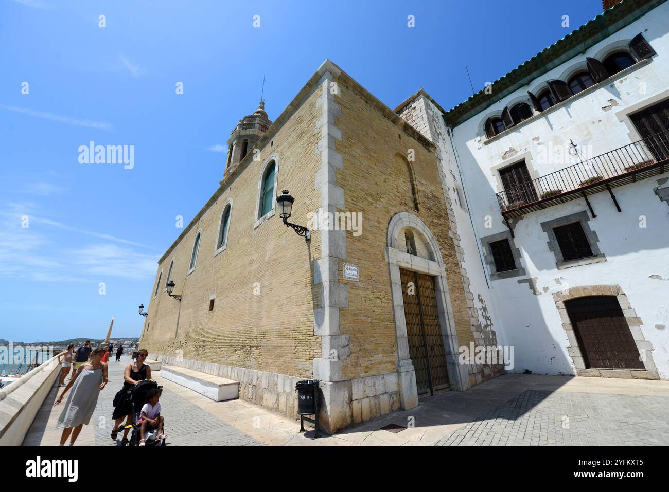 The 17th century church of Sant Bartolomeu i Santa Tecla in Sitges ...