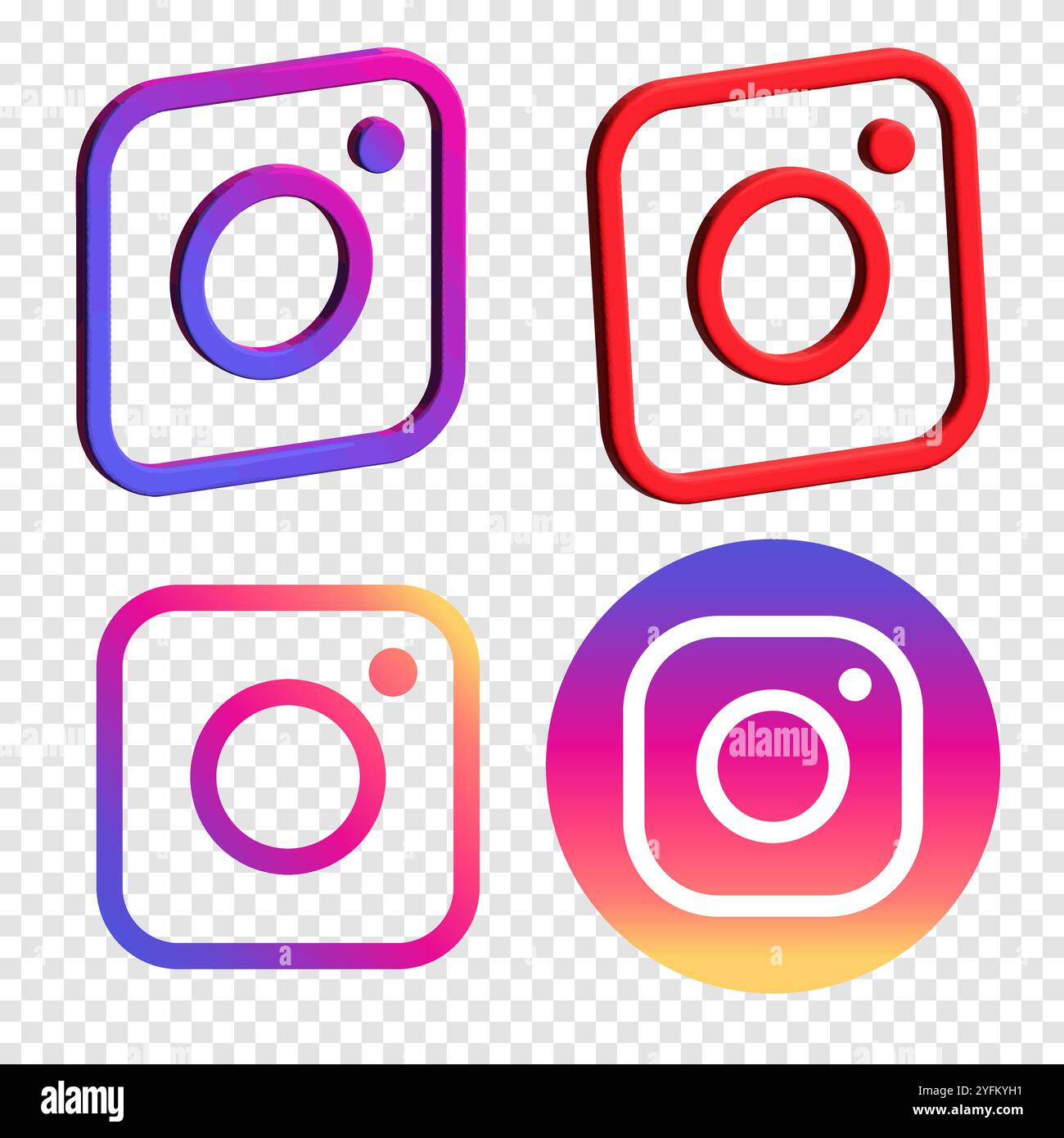 Gradient social media logos hi-res stock photography and images - Alamy