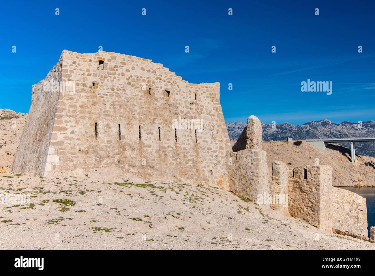 Fortica Fort in Pag Island, Croatia Stock Photo - Alamy