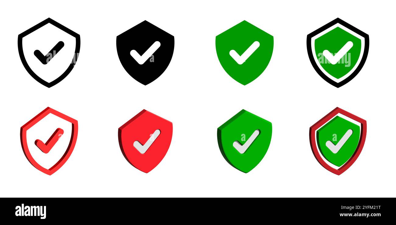 Shield check mark logo icon hi-res stock photography and images - Alamy