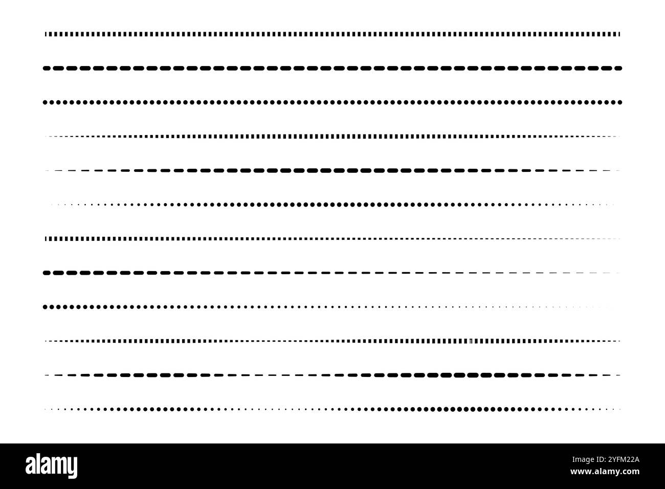 Sketch different dotted lines vector illustration Stock Vector Image ...