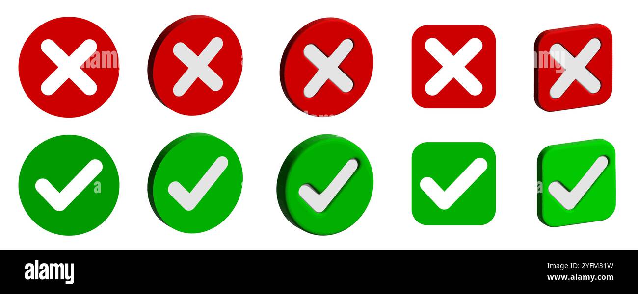 Check cross set Cut Out Stock Images & Pictures - Alamy