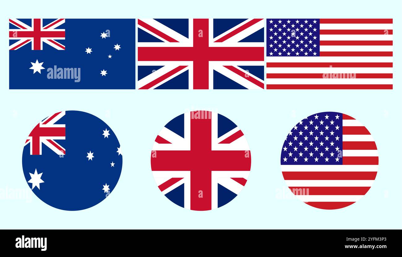 Simple flag icons australia hi-res stock photography and images - Alamy