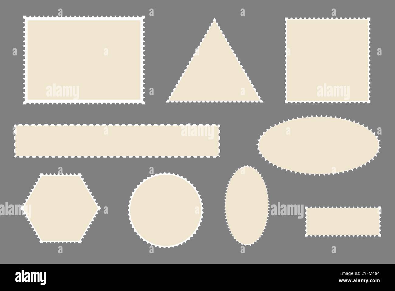 Blank postage stamp vector hi-res stock photography and images - Alamy