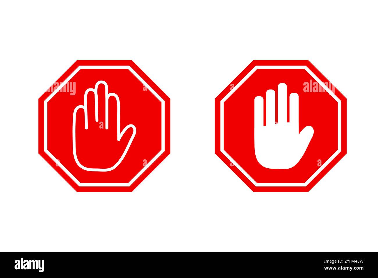 Hand forbidden stop icon Stock Vector Images - Alamy