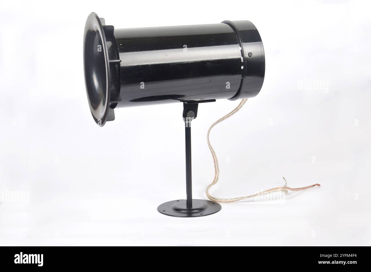 black swallow bird sound tweeter on white background Stock Photo - Alamy