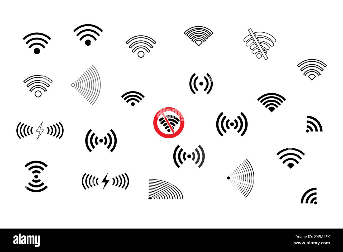 Signal strength icon wireless Stock Vector Images - Alamy
