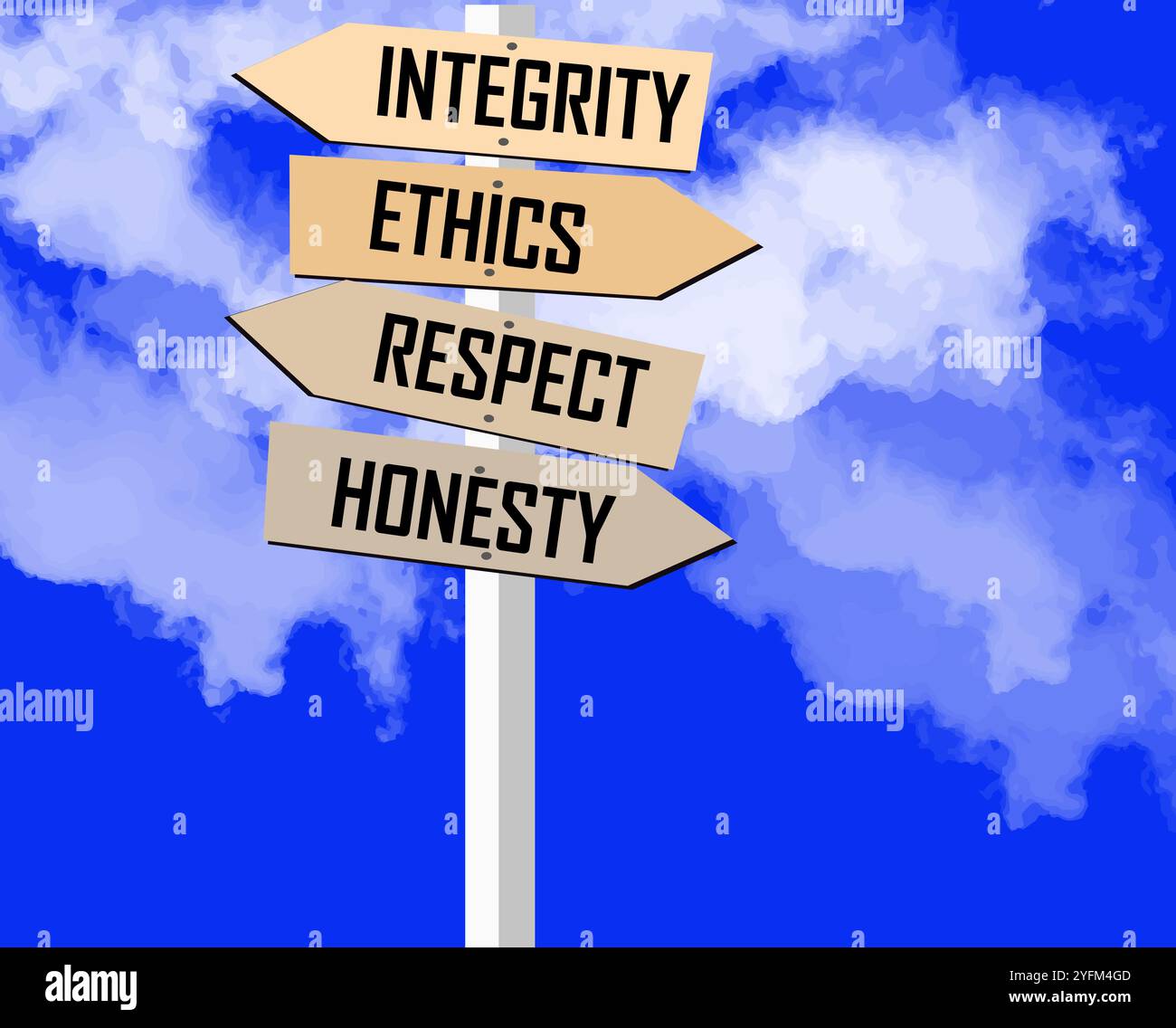 Ethics values integrity principles Stock Vector Images - Alamy