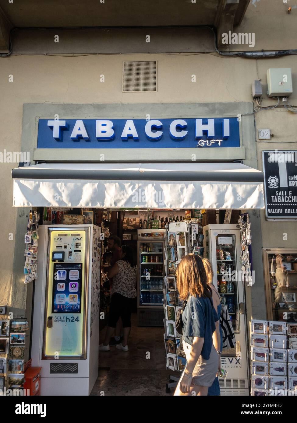FIRENZE, ITALY - JUNE 21, 2024: A tobacconist (tabacchi) shop in ...