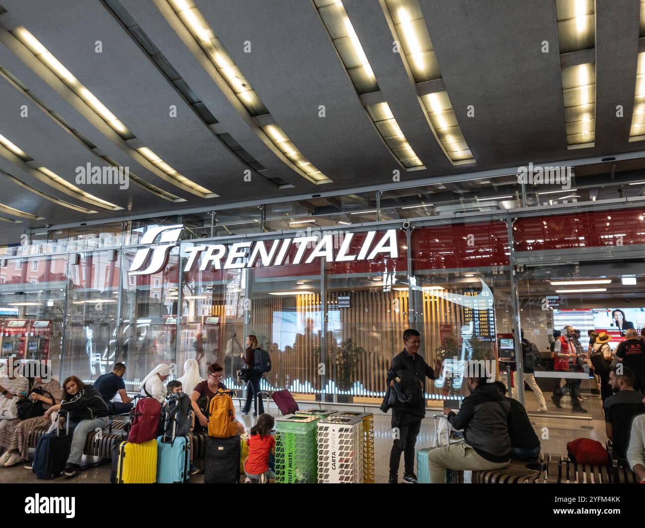 ROME, ITALY - JUNE 15, 2024: Trenitalia ticket office located within ...