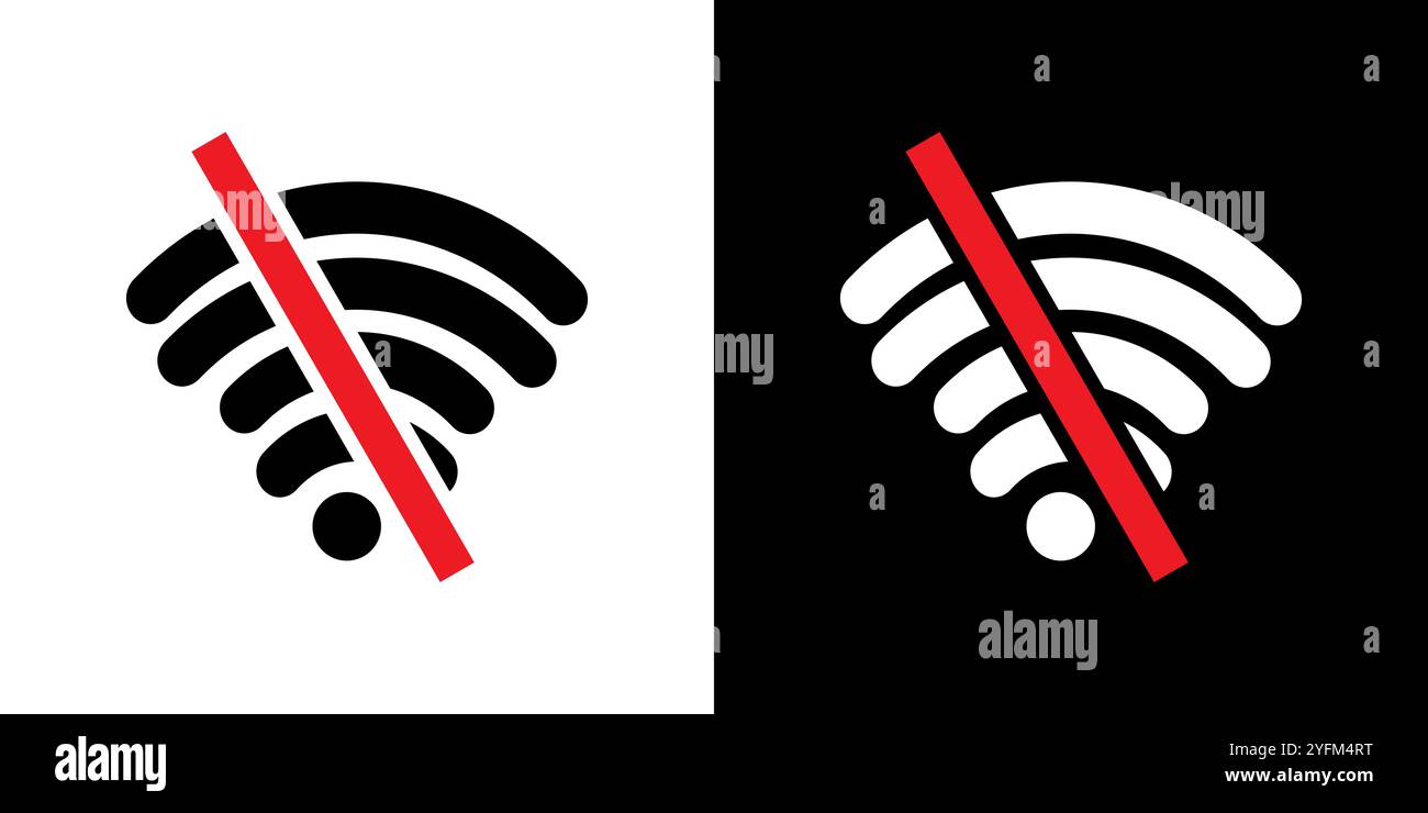 Wireless network symbol wifi Stock Vector Images - Alamy