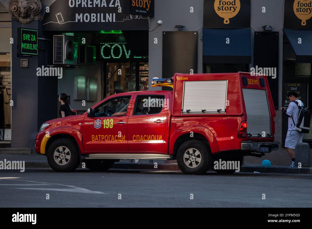 Firetruck in firehouse hi-res stock photography and images - Alamy
