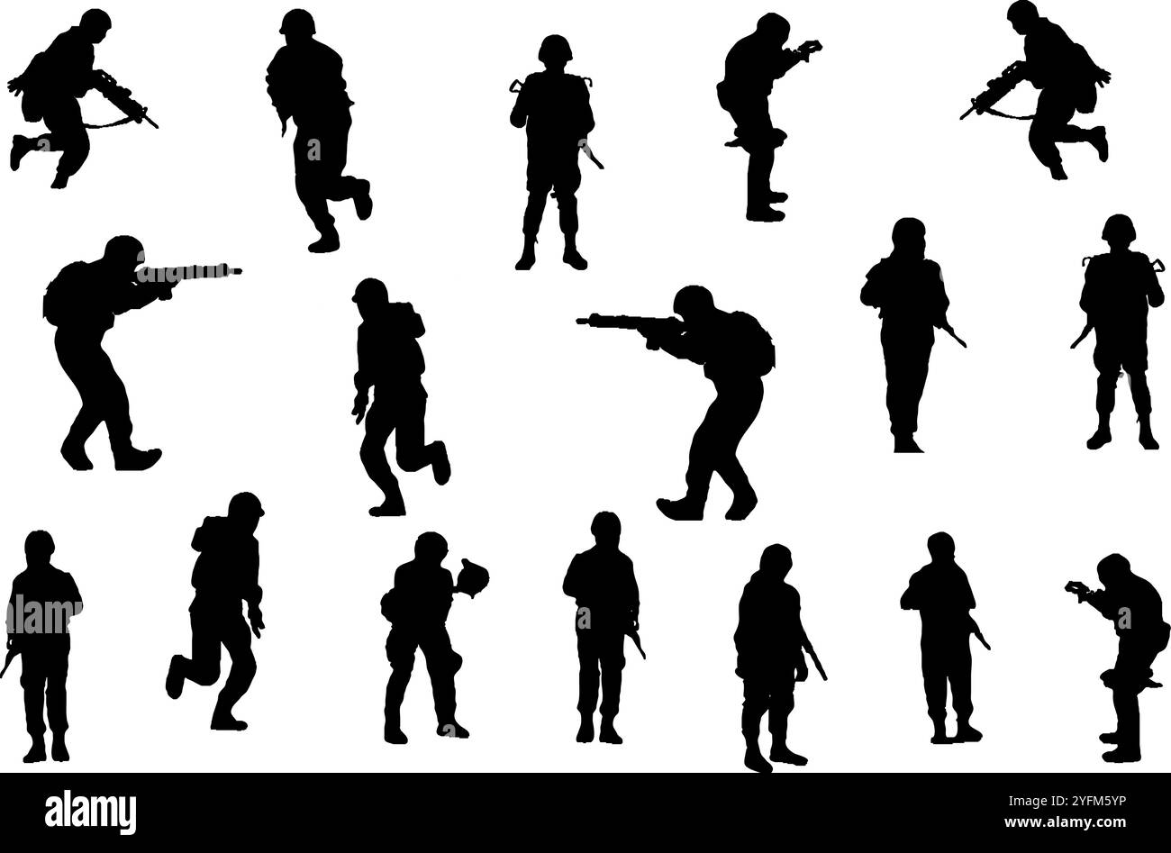 Modern warfare soldiers in action Cut Out Stock Images & Pictures - Alamy