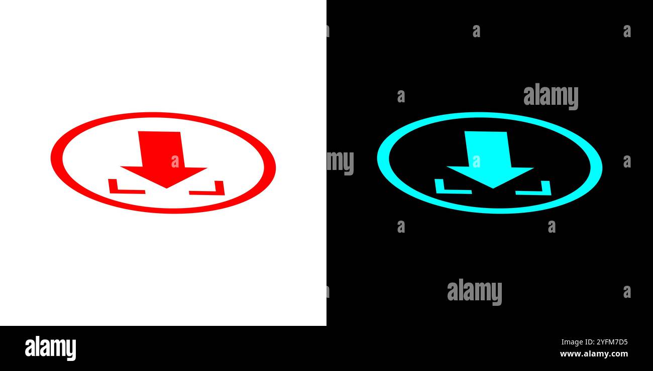 Download button interface hi-res stock photography and images - Alamy