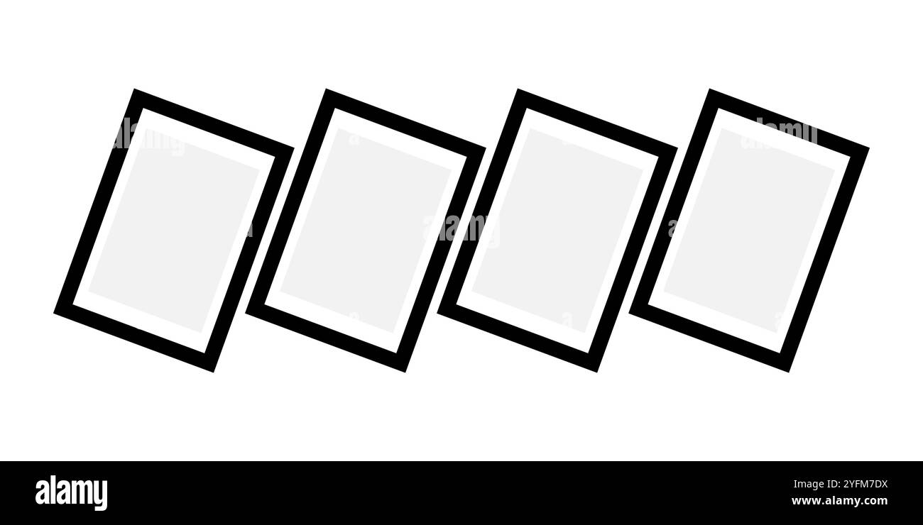 Empty white photo frames hi-res stock photography and images - Alamy