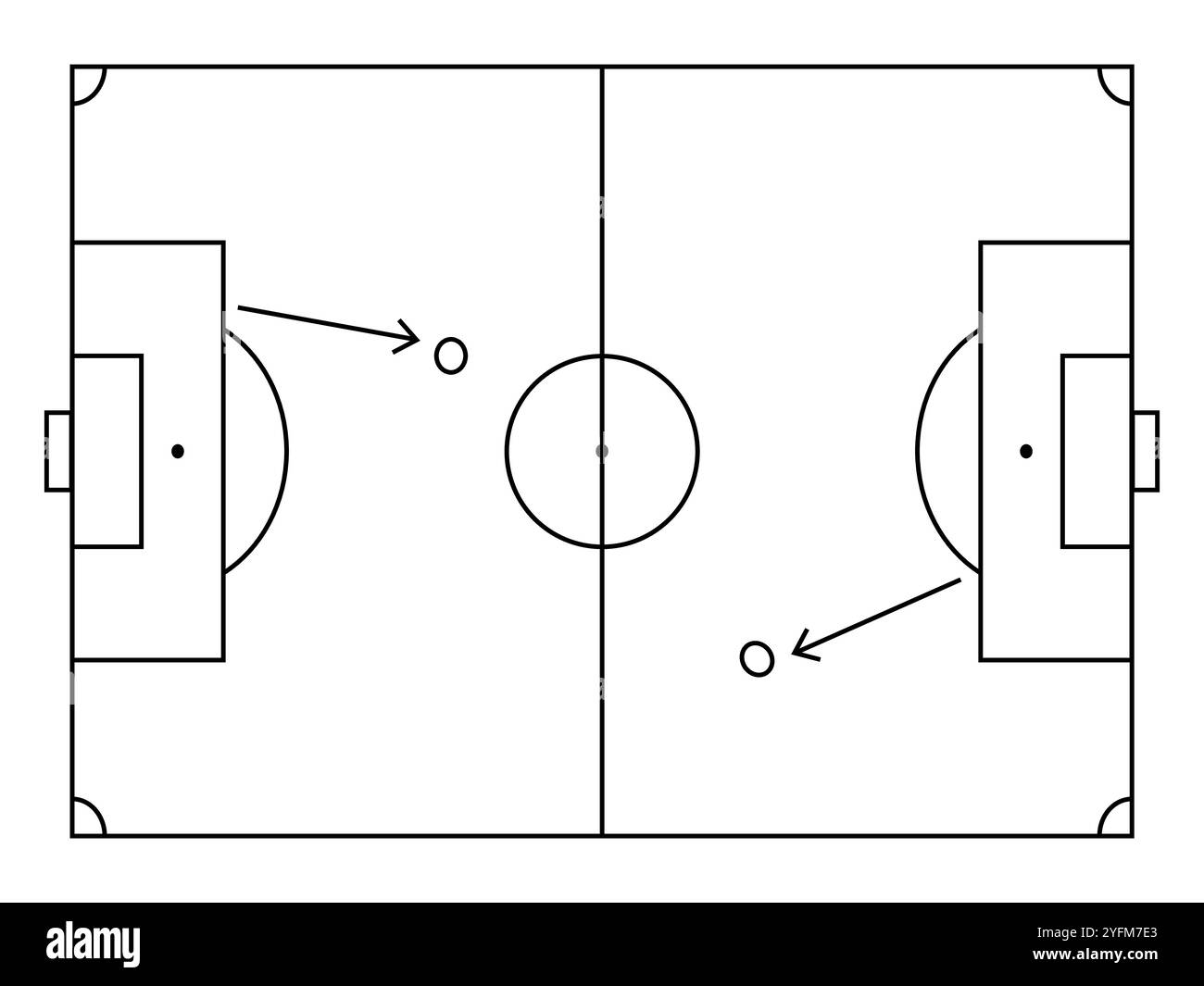 Aerial grass soccer field Black and White Stock Photos & Images - Alamy