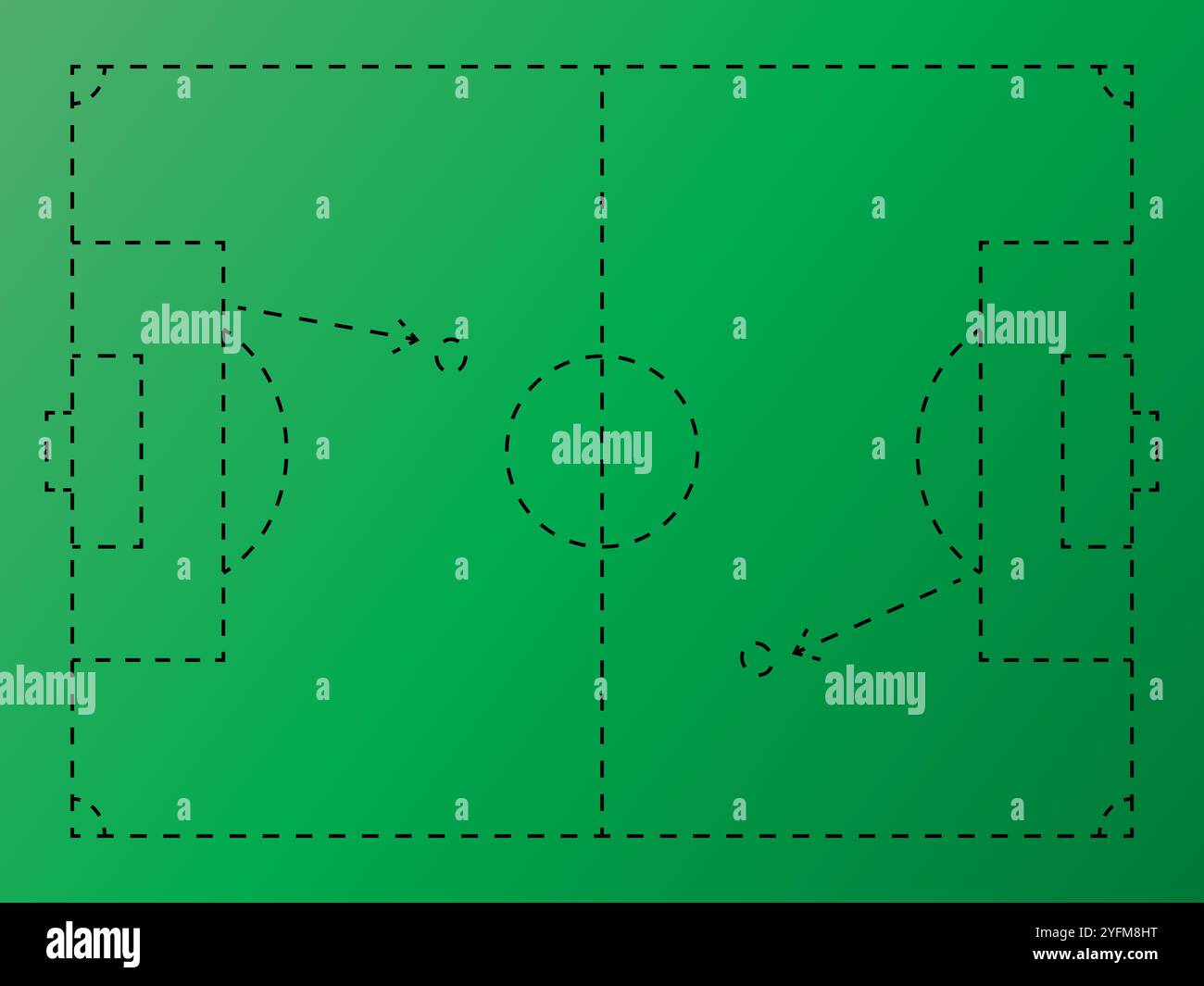 Soccer strategy field, football game tactic template Stock Vector Image ...