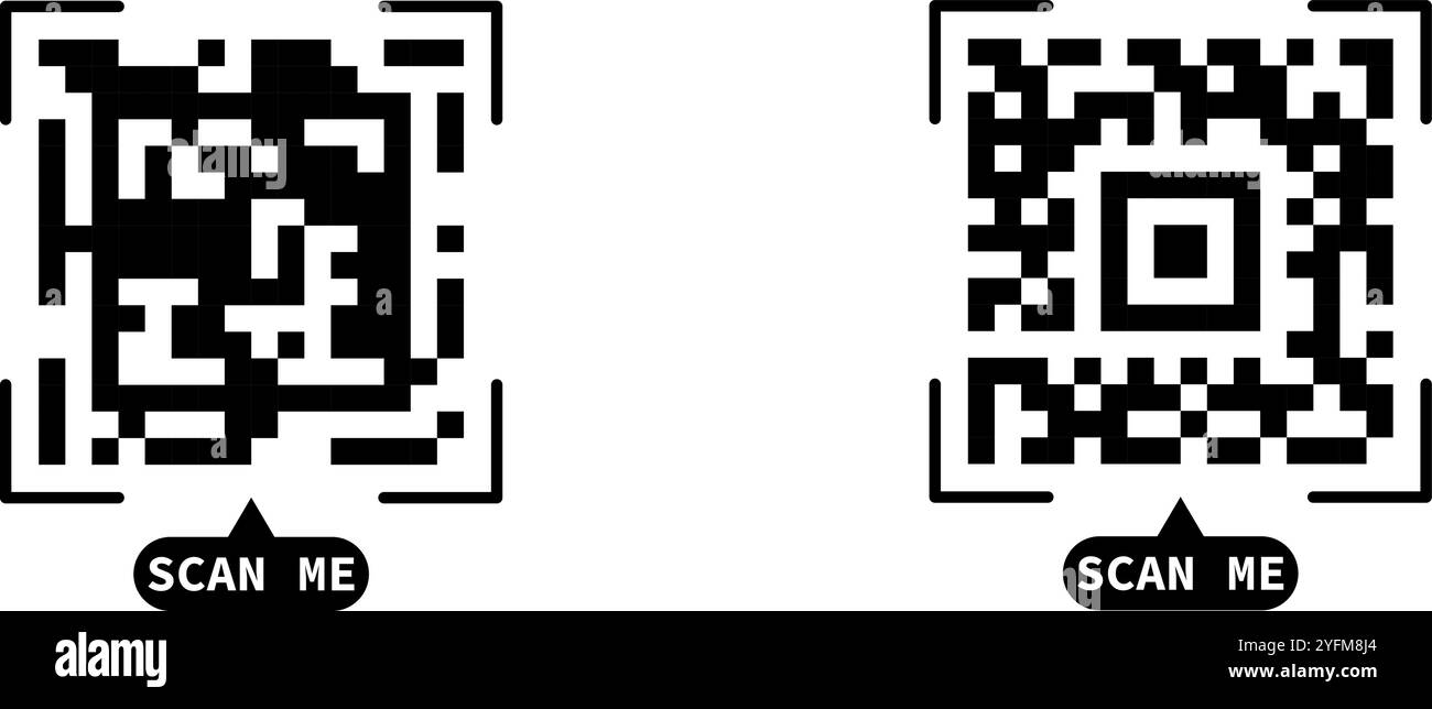 Fake QR code scan me vector illustration Stock Vector Image & Art - Alamy